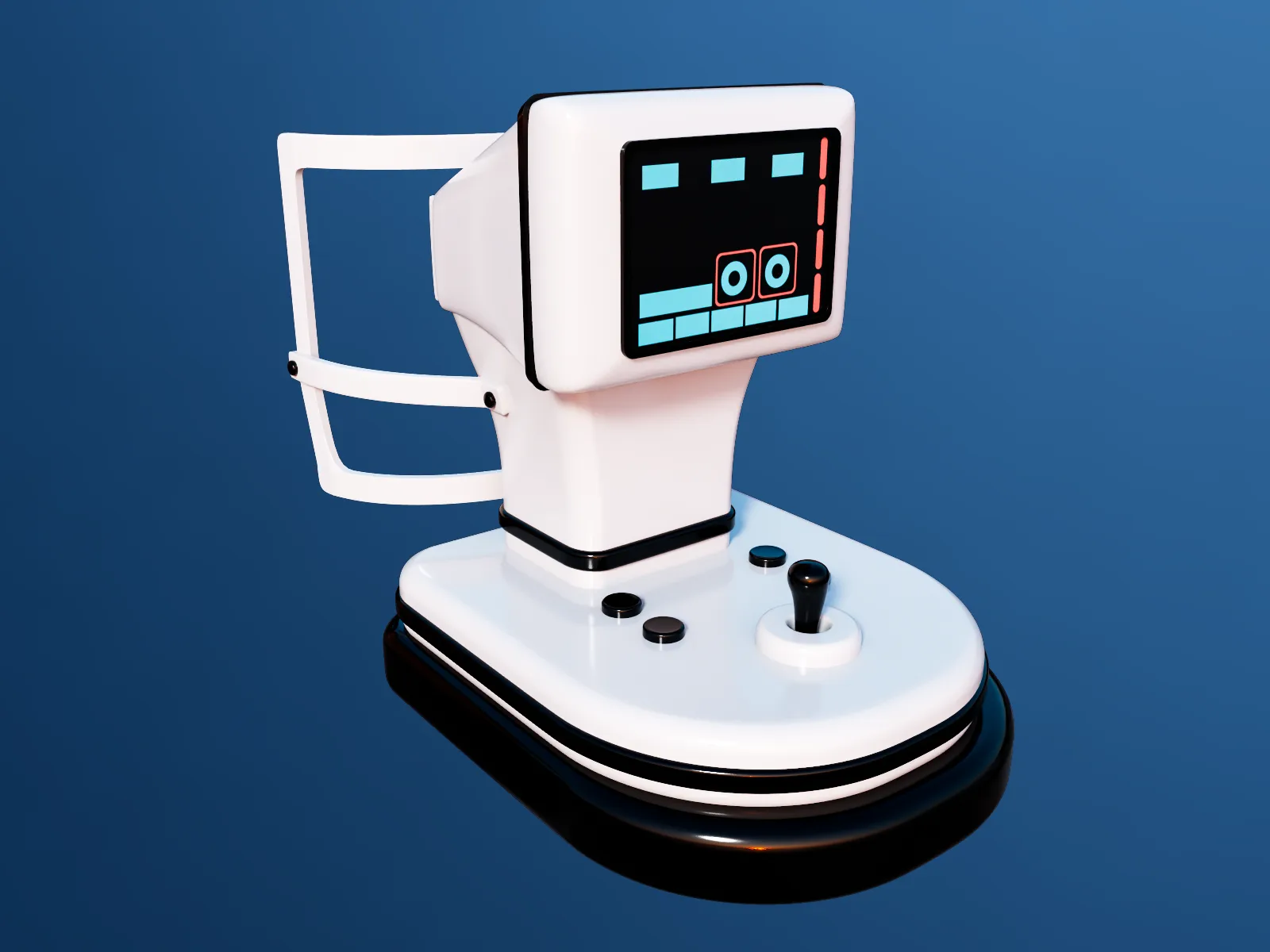 Cartoon Eye Test Machine | 3D Model | Pixlnexs Store