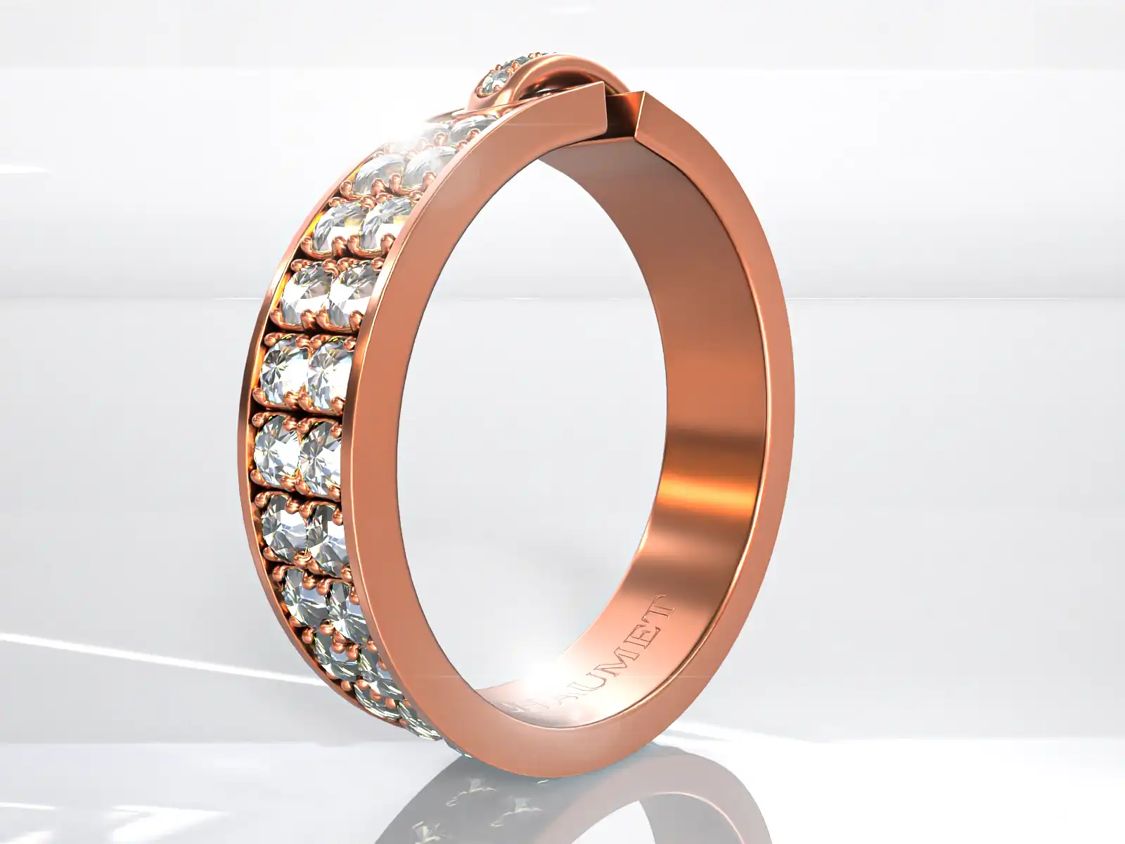 Diamond Wedding Ring 3D Model for 360° E-commerce